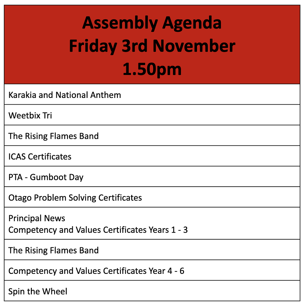 Assembly Agenda