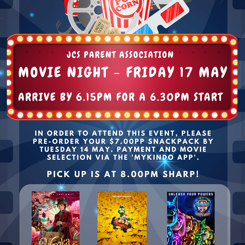 JCS PARENT ASSOCIATION MOVIE NIGHT - FRIDAY 17th MAY — JCS Newsletter ...