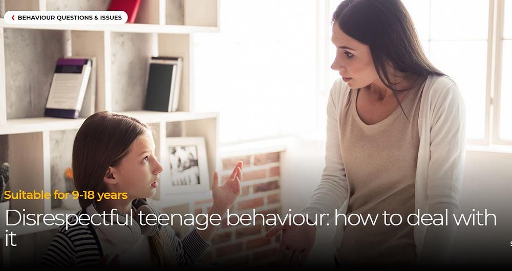Tips for adults for handling disrespectful behaviour — Newsletter - 18 ...