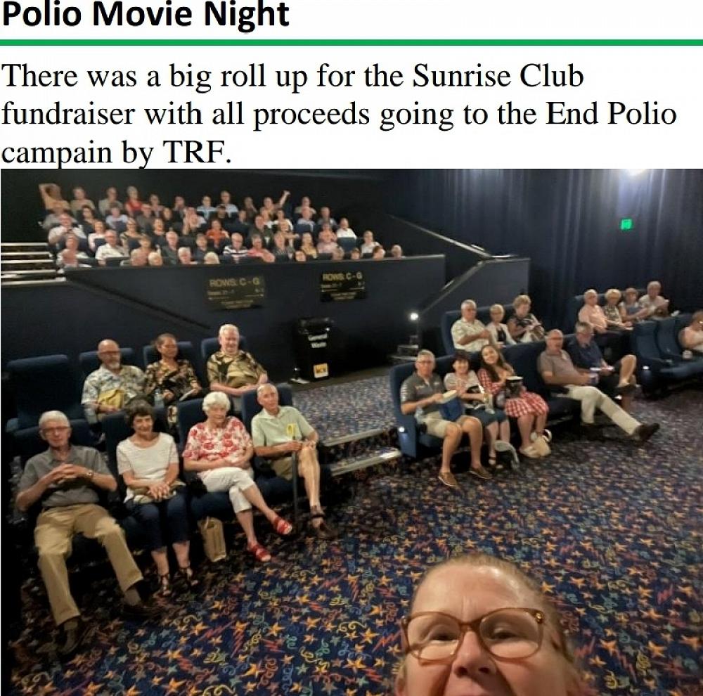 Mackay Clubs join together for their Polio Movie Night