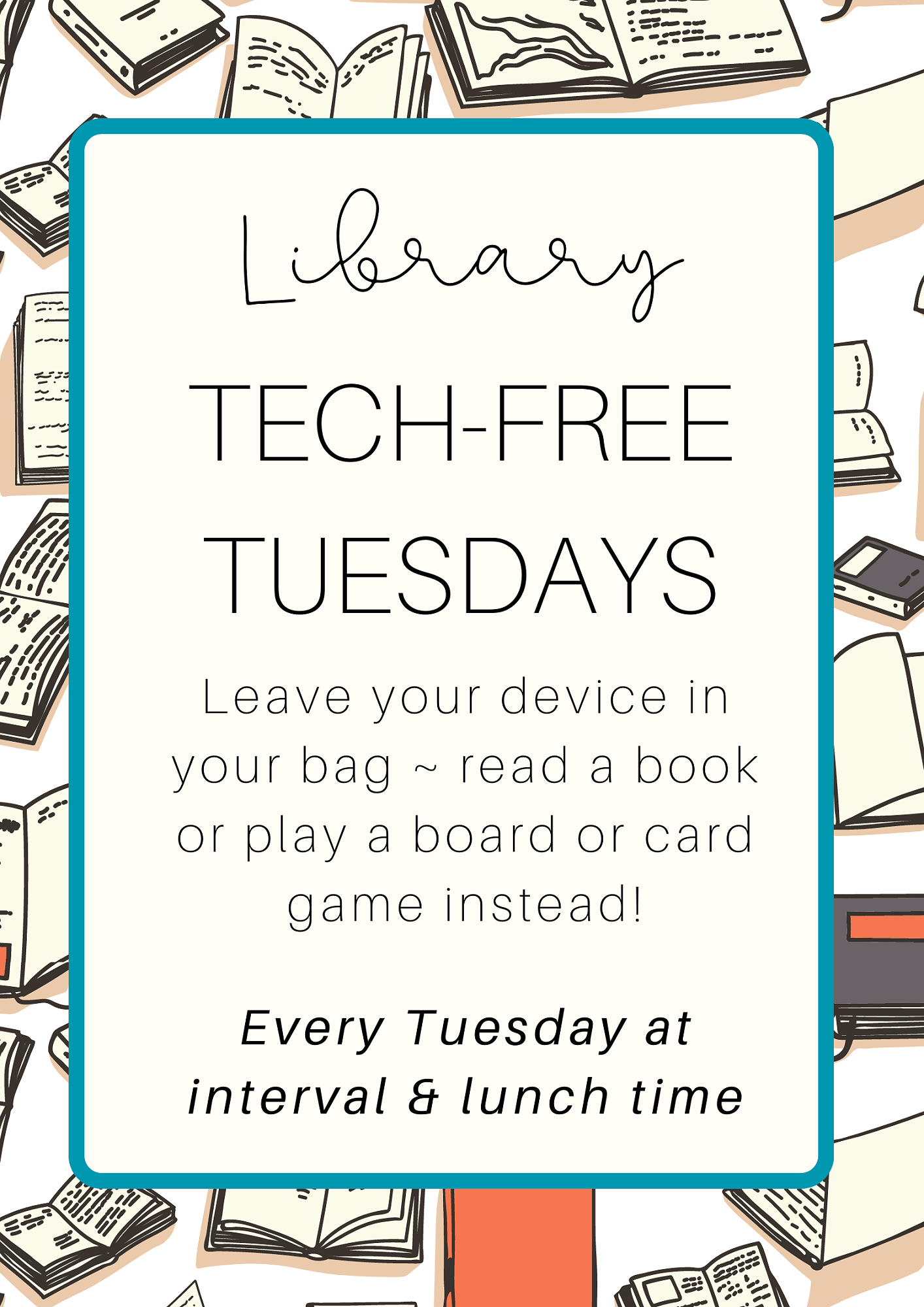 Tech-free Tuesdays in the Library | John McGlashan College