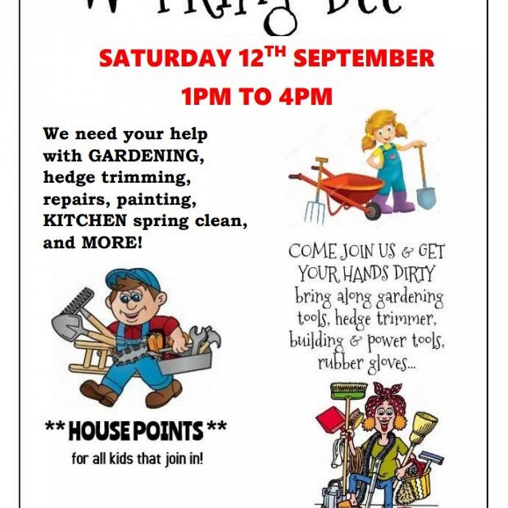 School Working Bee Saturday 12th September, 1-4pm