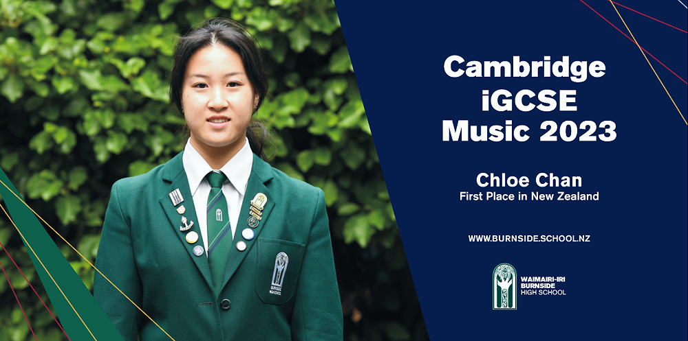 Chloe Chen - NZ's top achiever in Cambridge iGCSE Music! — Term One Newsletter 2024