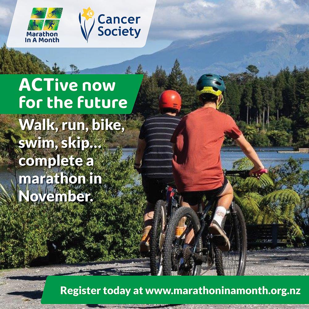 Marathon In A Month - Cancer Society — Te Karaka Manu - Term 4 Week 1