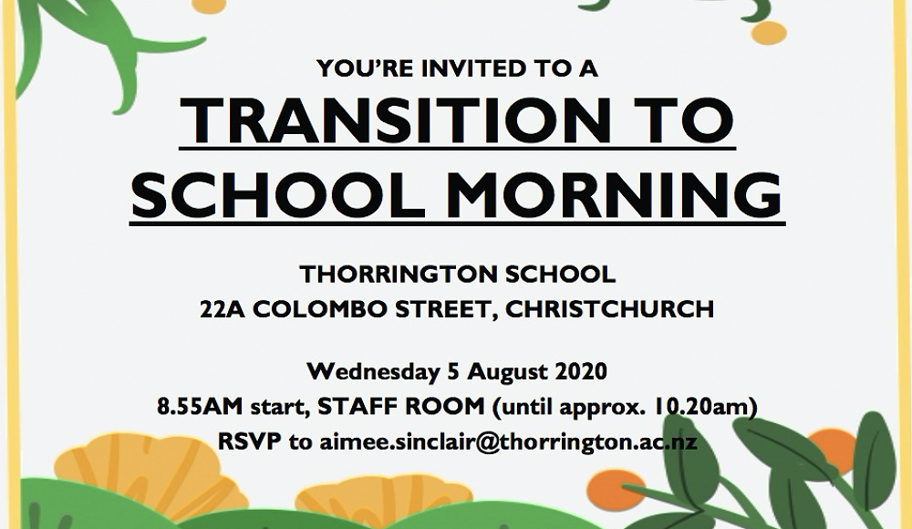 TRANSITION TO SCHOOL MORNING