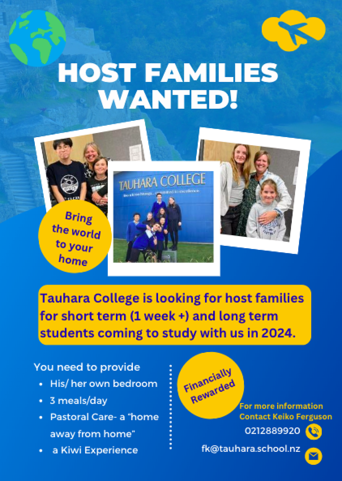 Host Families Wanted