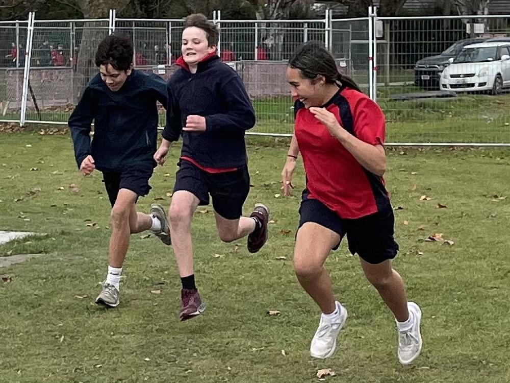 Students from Puneke 15 carry out their fitness routines with sporting ...