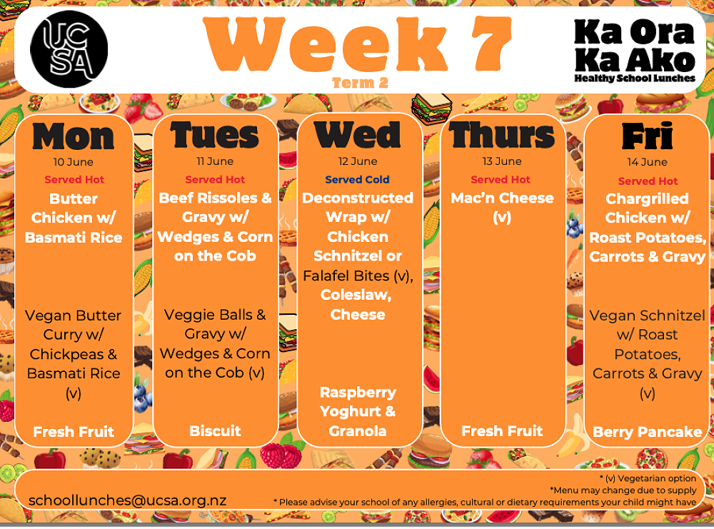 What's for lunch next week... — @Addington - Friday 7th June