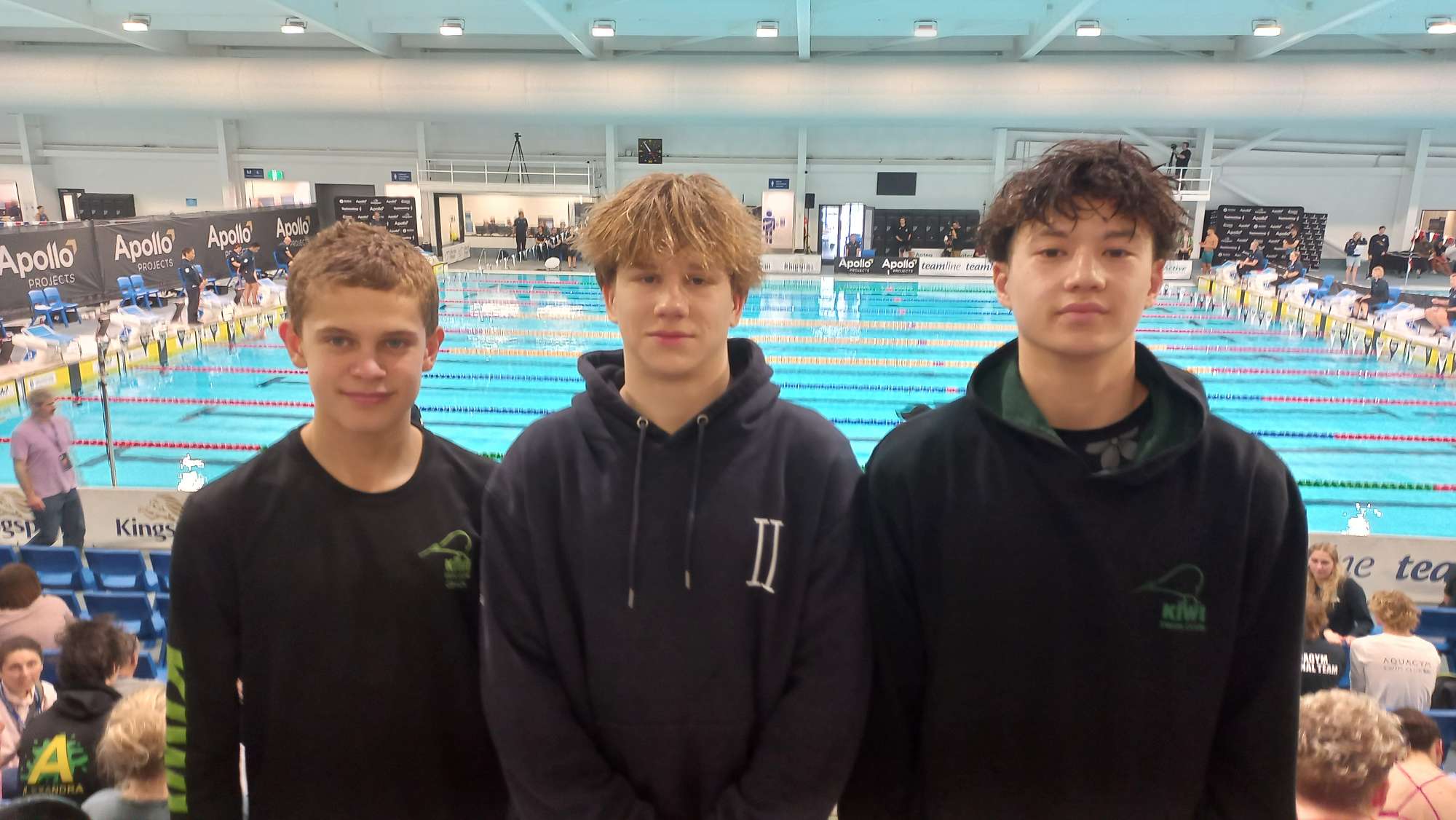 Life is cool in the pool for Neo Salomonsson, Taka Sugiyama and Aleks ...