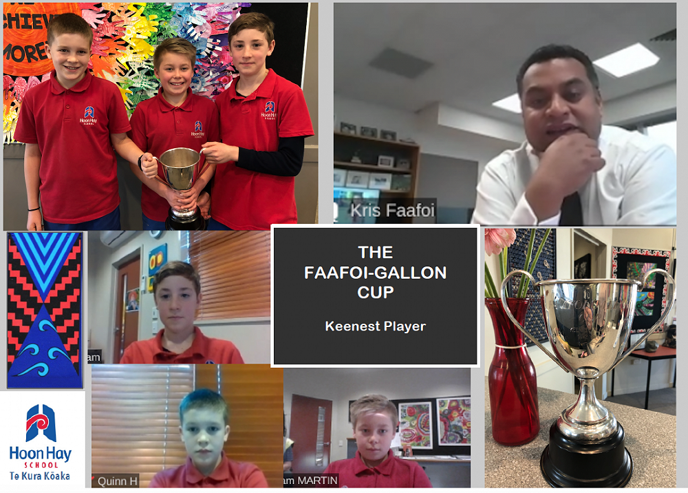 The Faafoi-Gallon Cup — Pānui - 7 August 2020, Week 3 Term 3