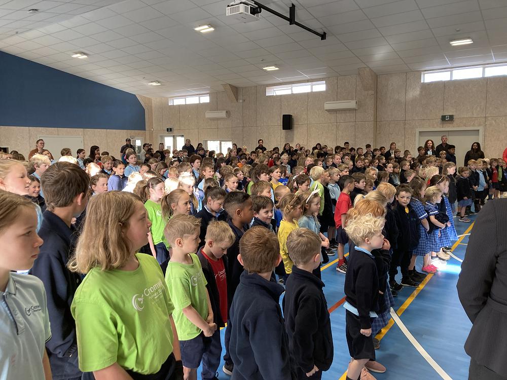Our first assembly in the new hall!