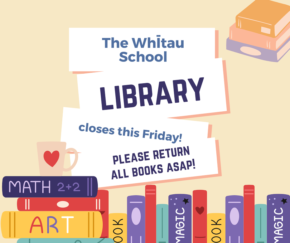 Our School Library Closes on Friday. Please return School Library and ...