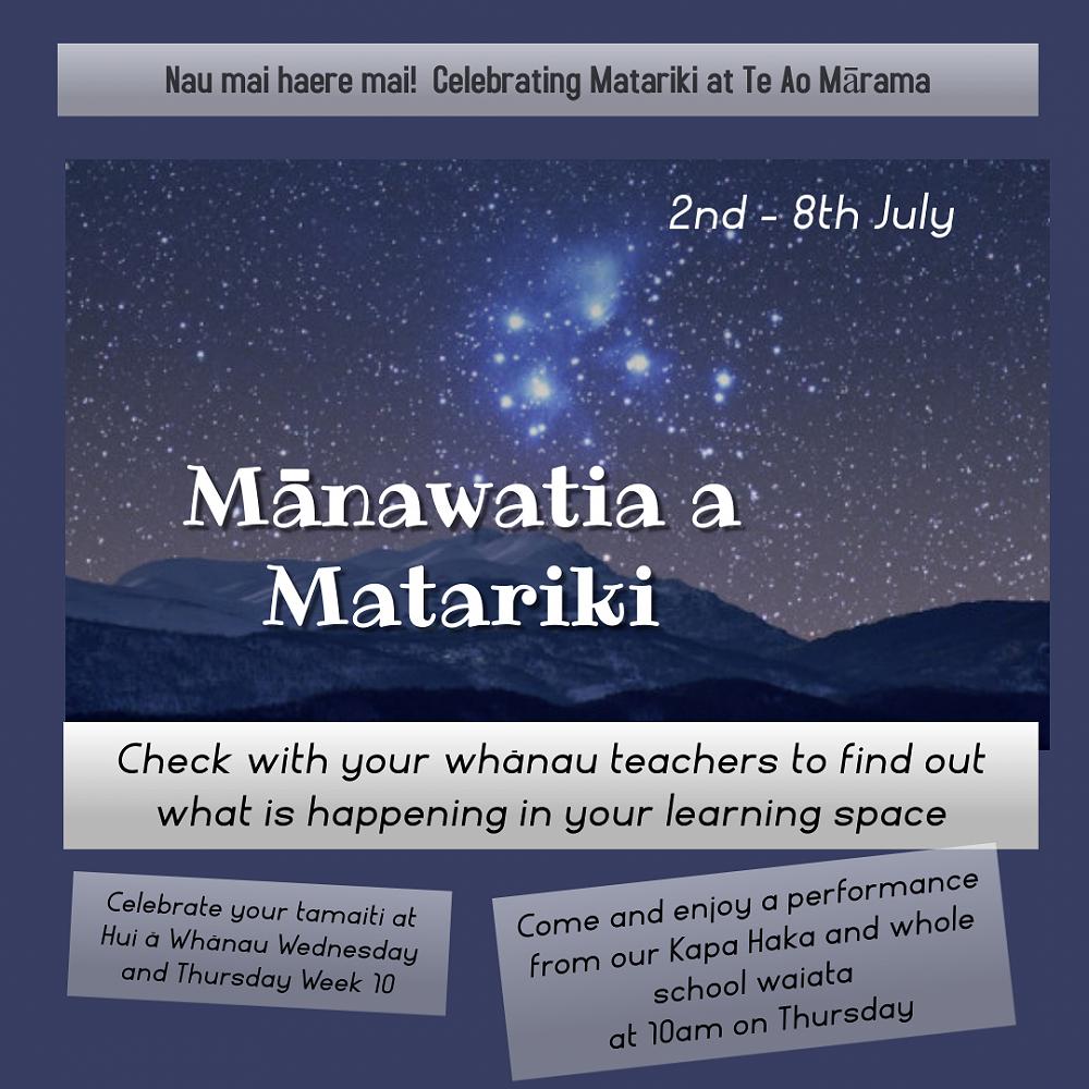 Celebrating Matariki at Te Ao Mārama — Whiria te tāngata - 30 June