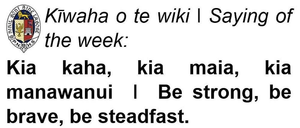 Kīwaha o te wiki ǀ Saying of the week