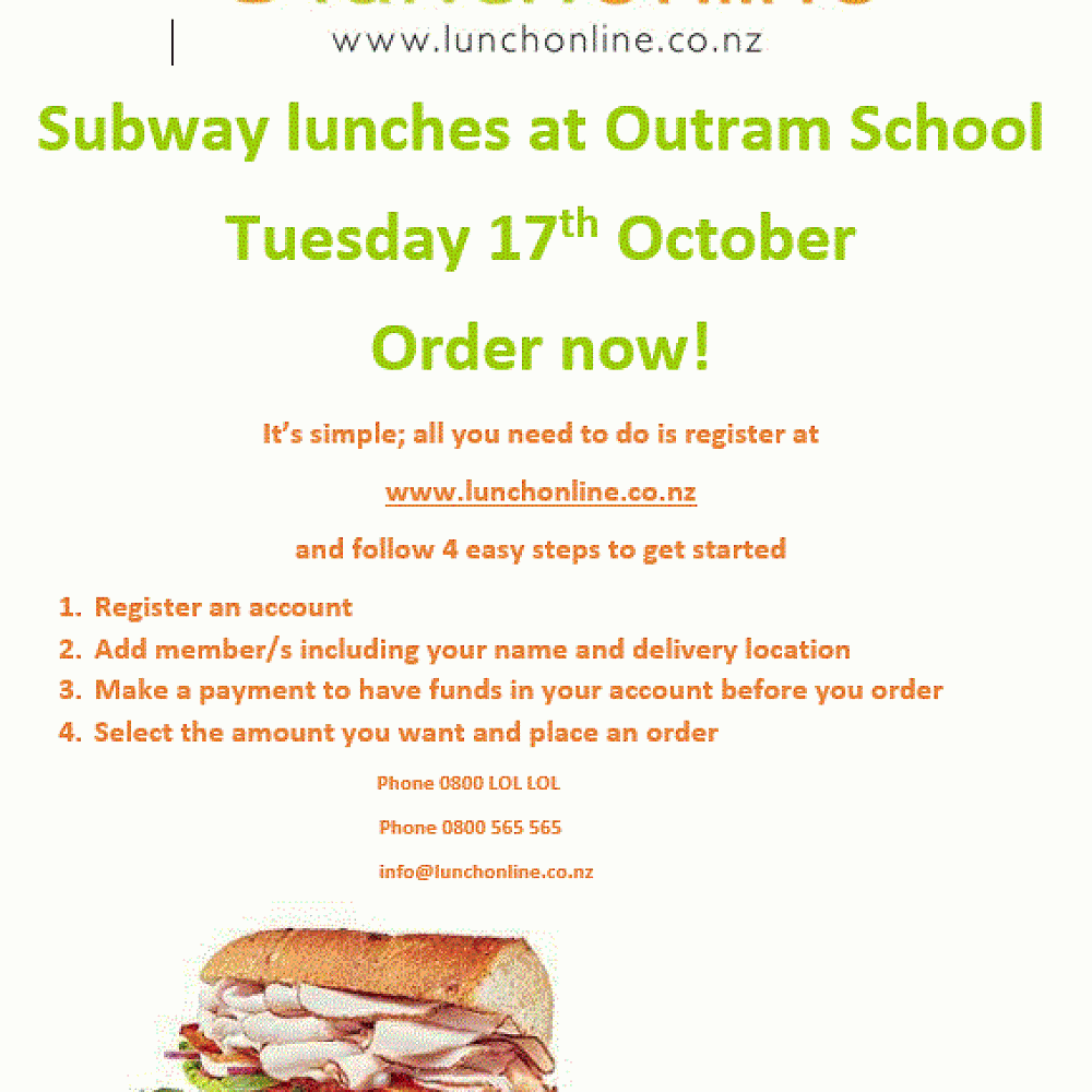 Lunchonline - Subway order - Tuesday 17th November — Term 4 Week 4 ...