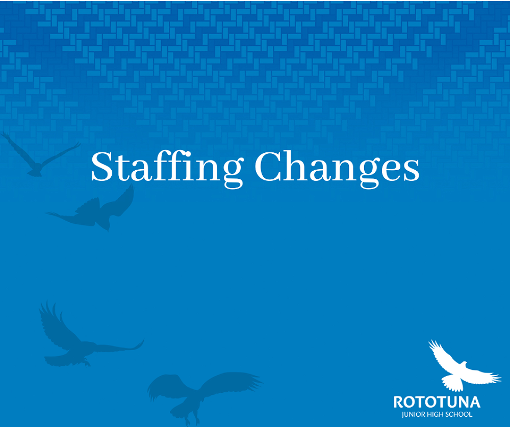 Staffing Changes — RJHS Newsletter - Term 2, Issue 5