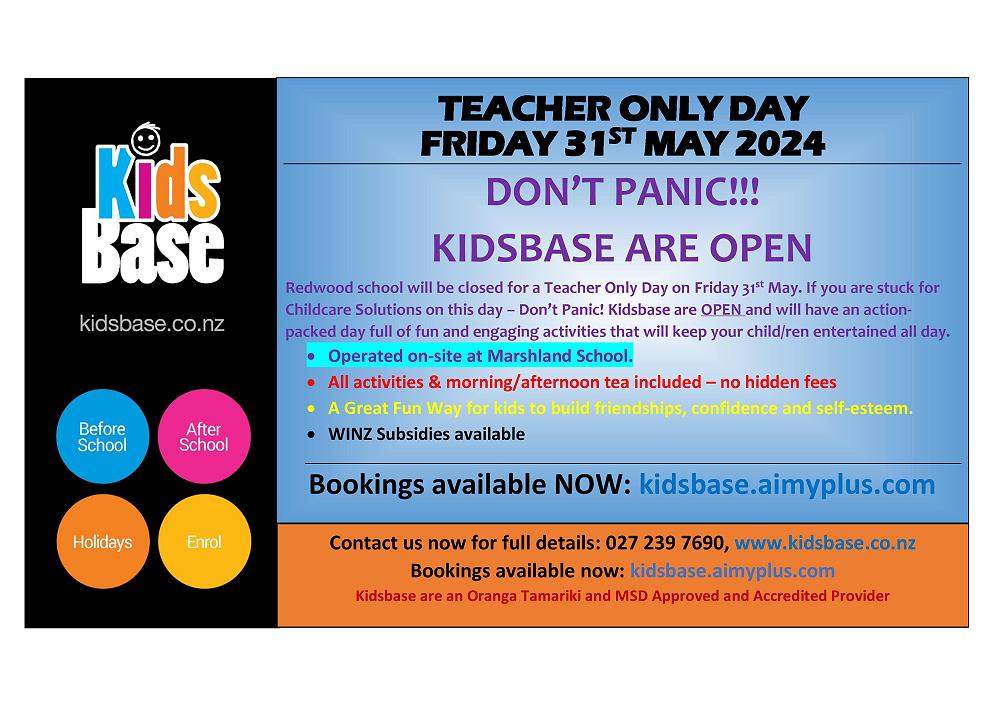 Staff Only Day Friday 31 May — Newsletter No. 7, 23 May 2024