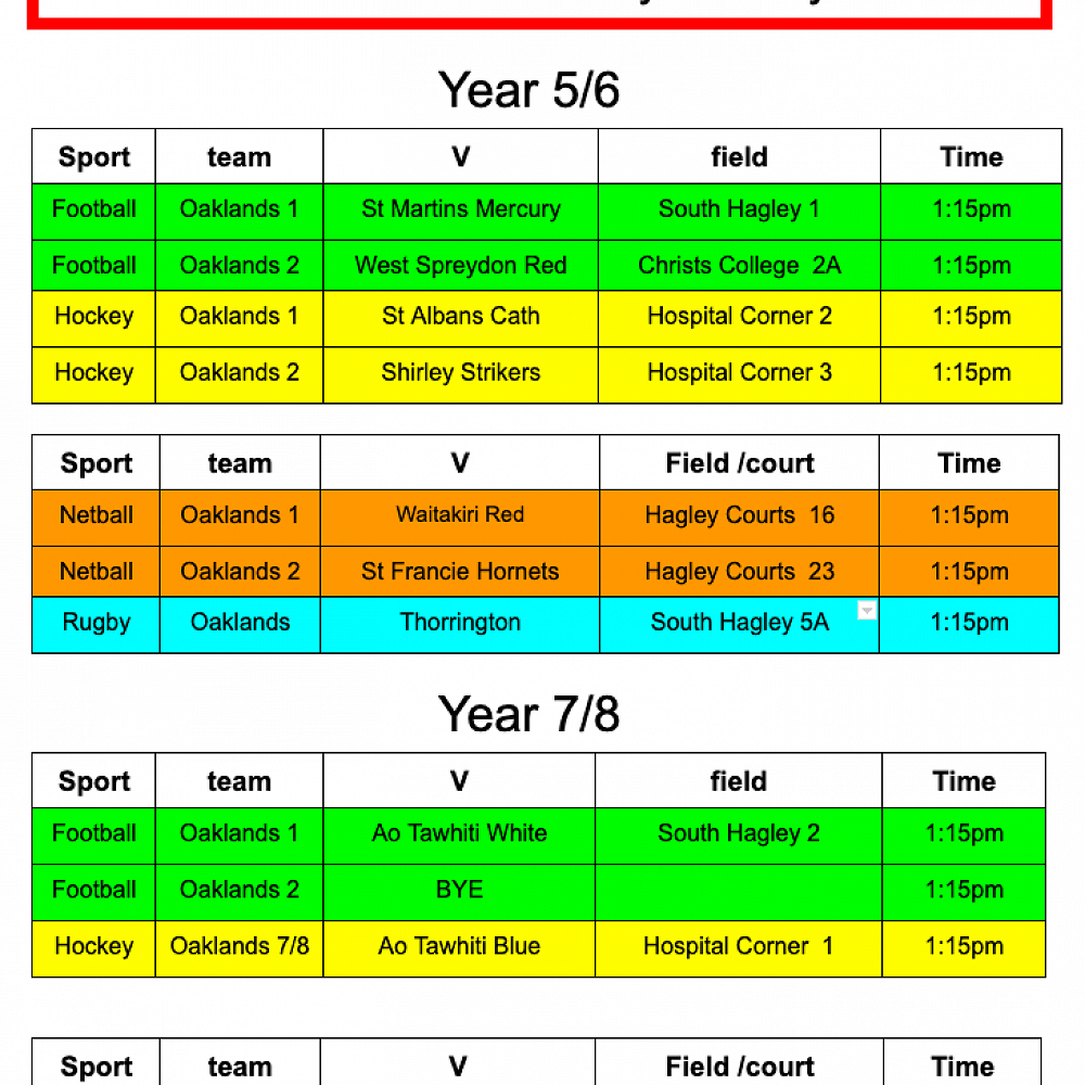 Winter Sport draw - Round 6 - Thursday 7th July — PE/Sport @ Oaklands ...