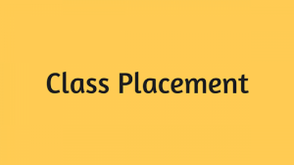 Class Placement Letters
