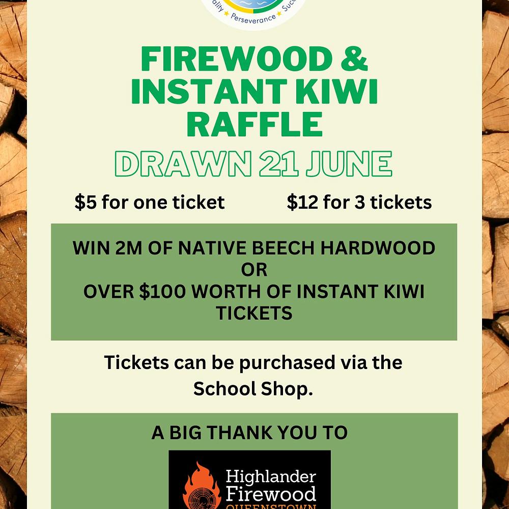 Firewood and Instant Kiwi Raffle