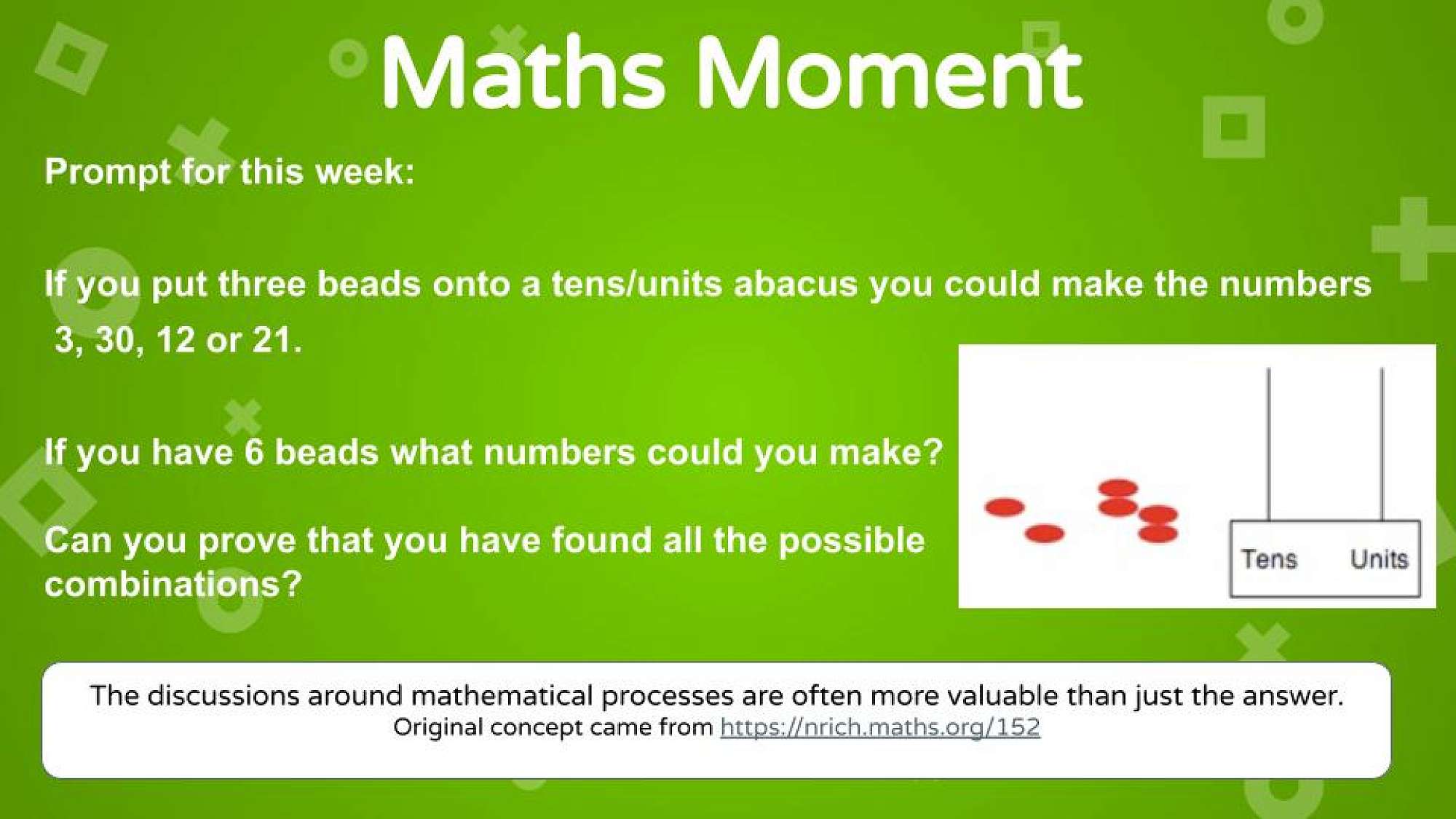 Maths Moments at Bethlehem School