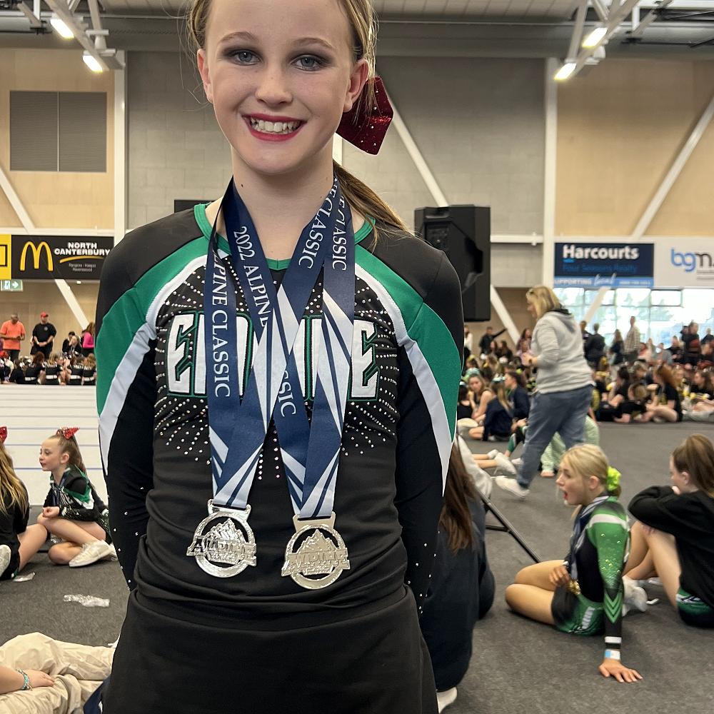 Woodend School Student Paige Wins A Cheerleading Medal!