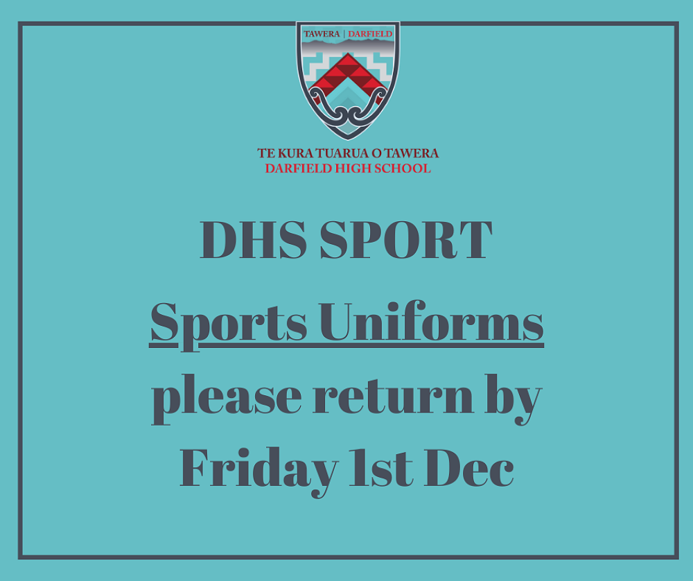 Sports Uniforms - Please Return