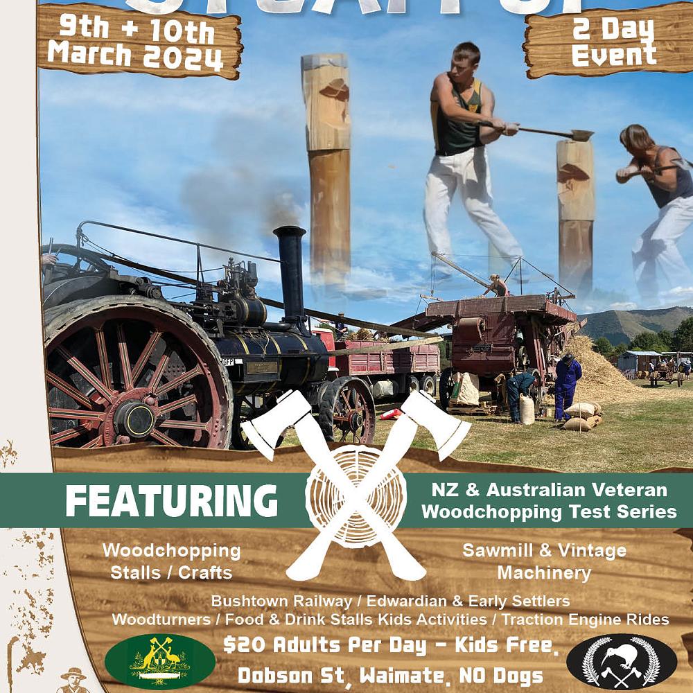 BUSHTOWN WAIMATE VETERAN CHAMPION AXEMEN — Waimate High School Newsletter