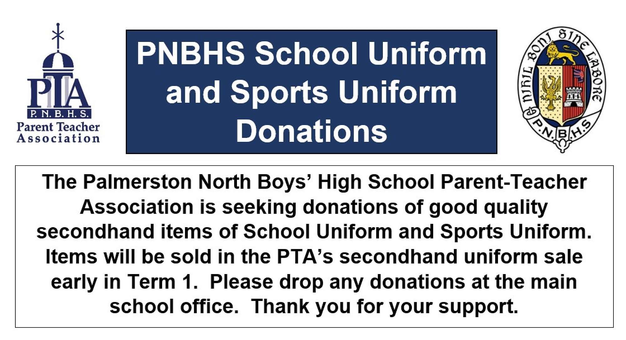 School and Sports Uniform Donations