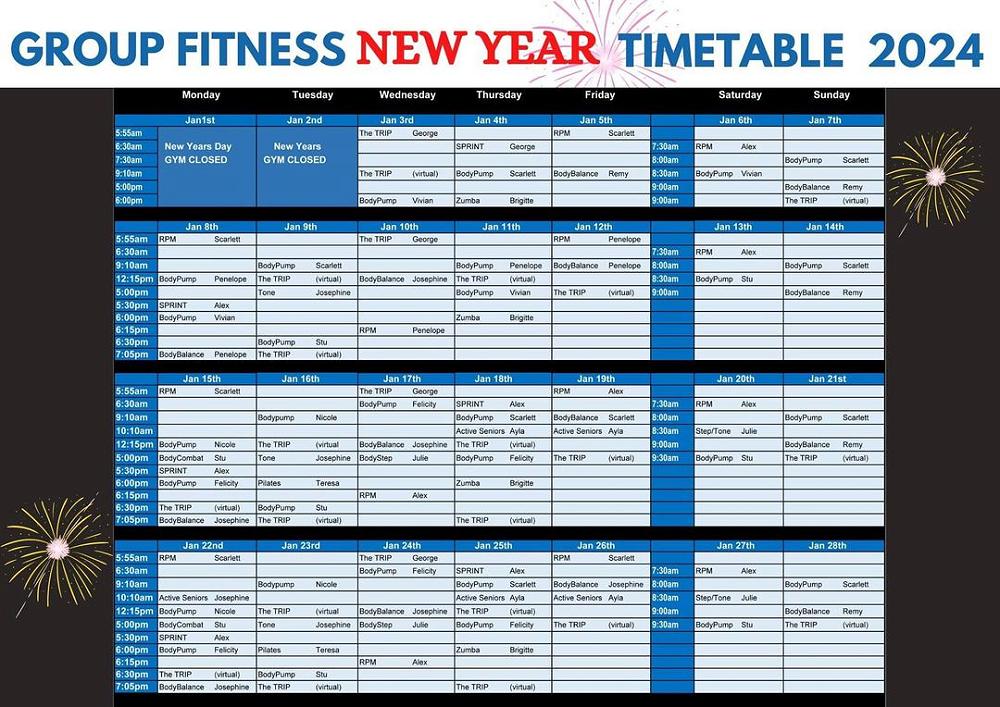 GROUP FITNESS NY 2024