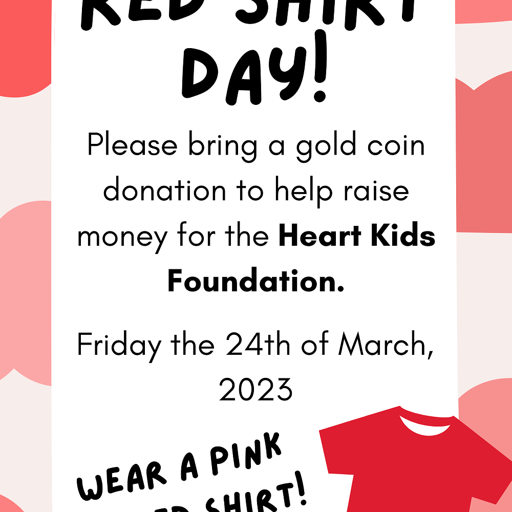 RED SHIRT DAY Friday 24th March 2023
