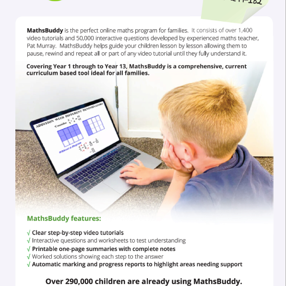 Maths Buddy - your online maths tutor