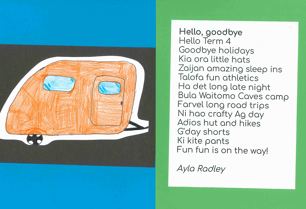 Hello Goodbye Poems — Newsletter Week 1 Term 4, 2022