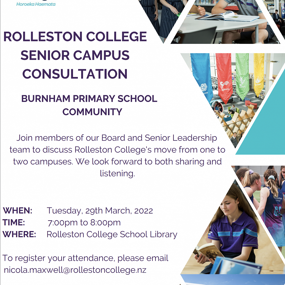 Rolleston College Senior Campus consultation