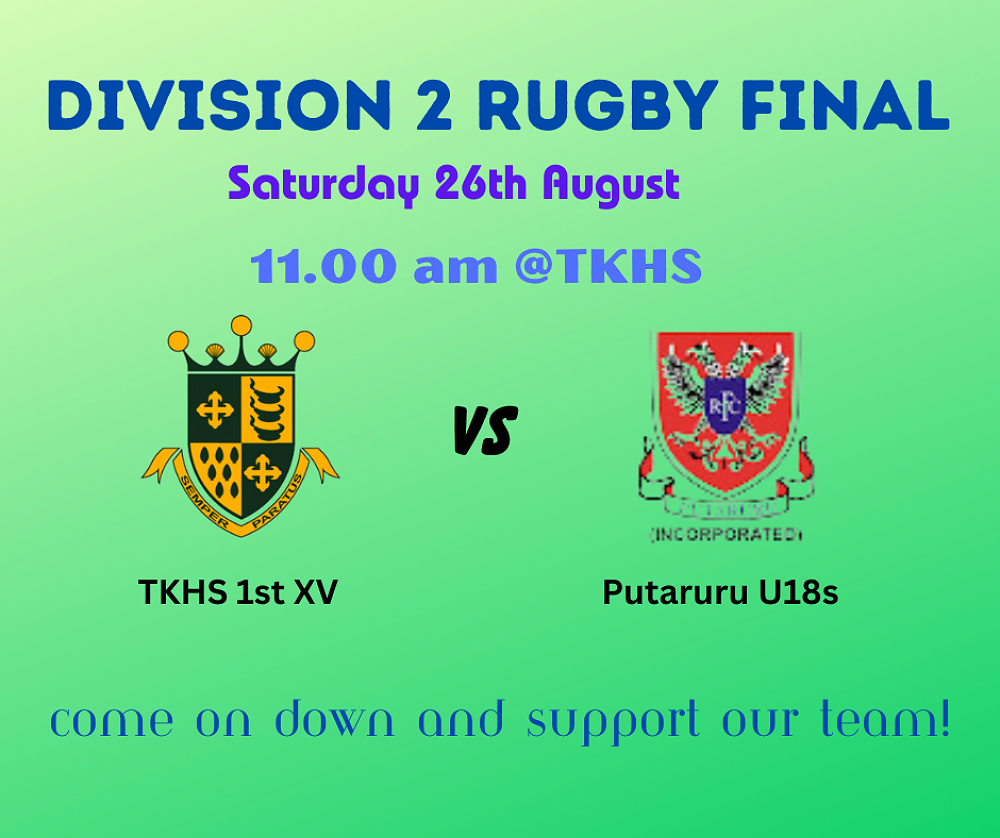 Finals Time! Go Well TKHS! 🏉 — TKHS Newsletter - Term 3 :Week 6
