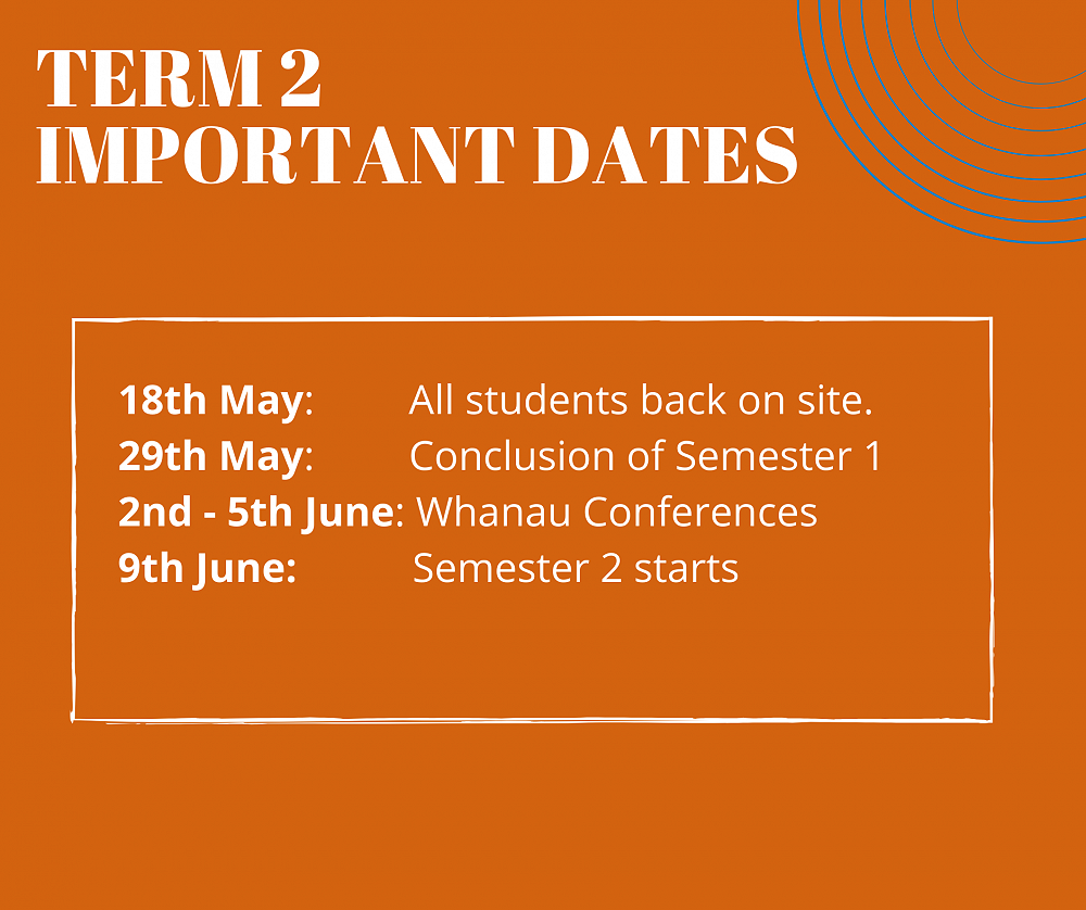 Term 2 - Important Dates — RSHS Newsletter Term 2, Issue 3