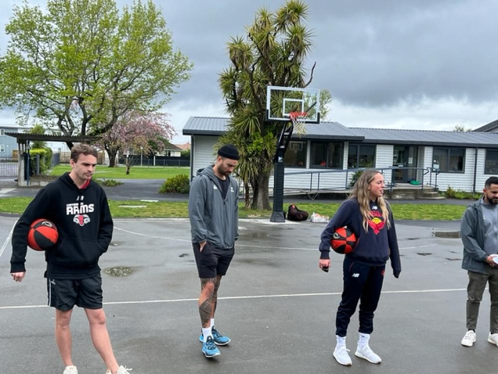 Basketball NZ came to launch their hoops!