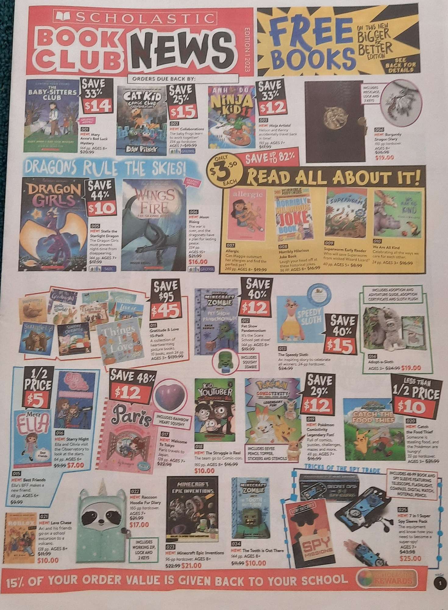 SCHOLASTIC BOOK CLUB