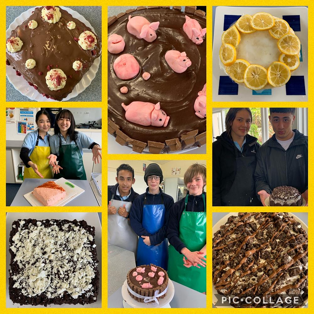 Year 11 Home Economics completing another cake assessment 👌