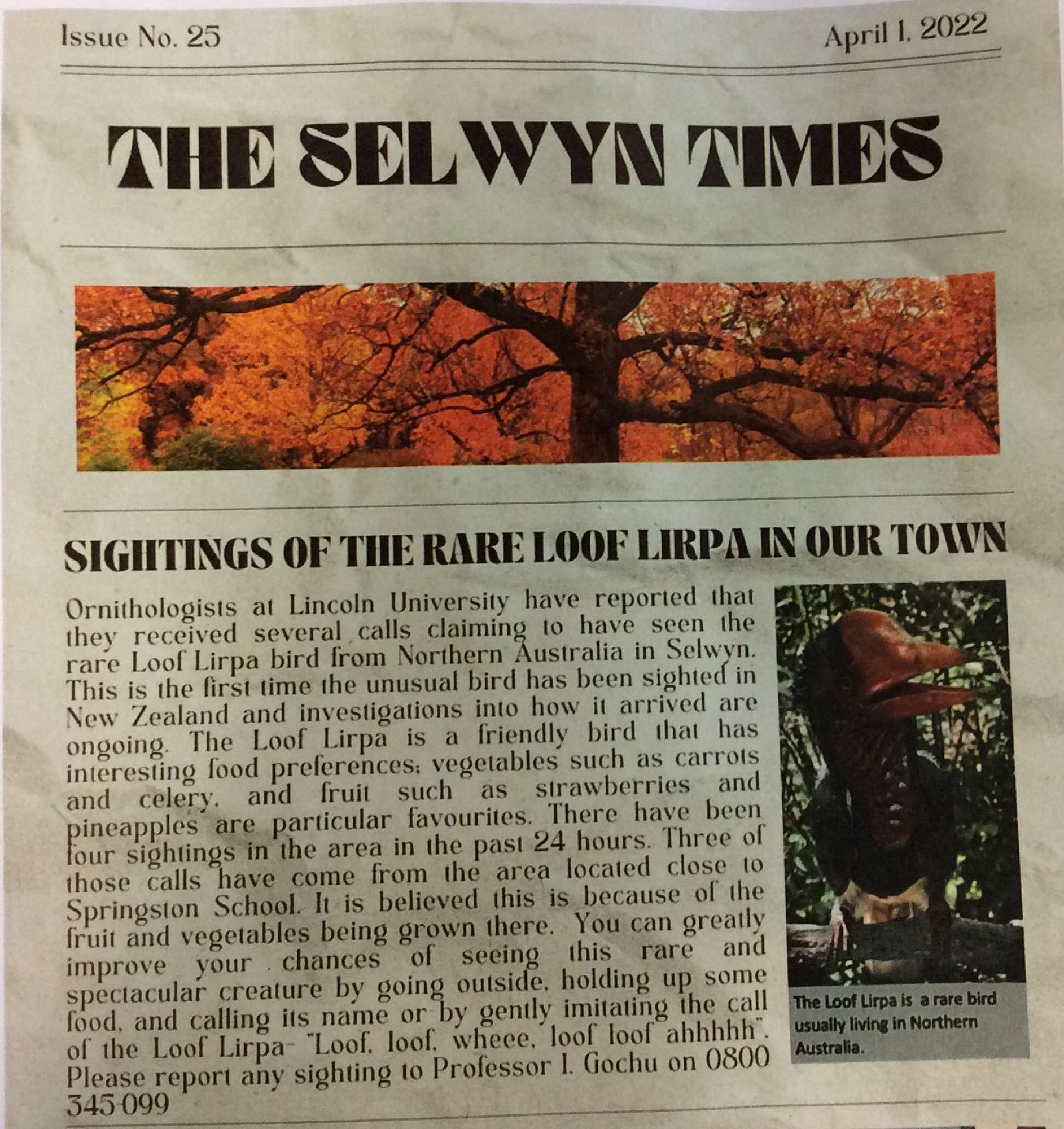 Have you seen the LOOF LIRPA? — Newsletter 1 April 2022