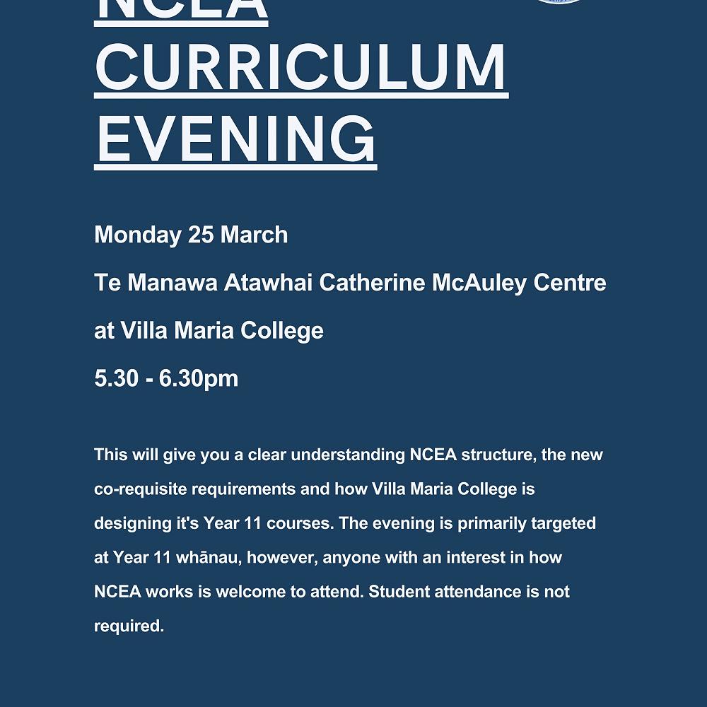 Curriculum Evening for Year 11 parents and caregivers