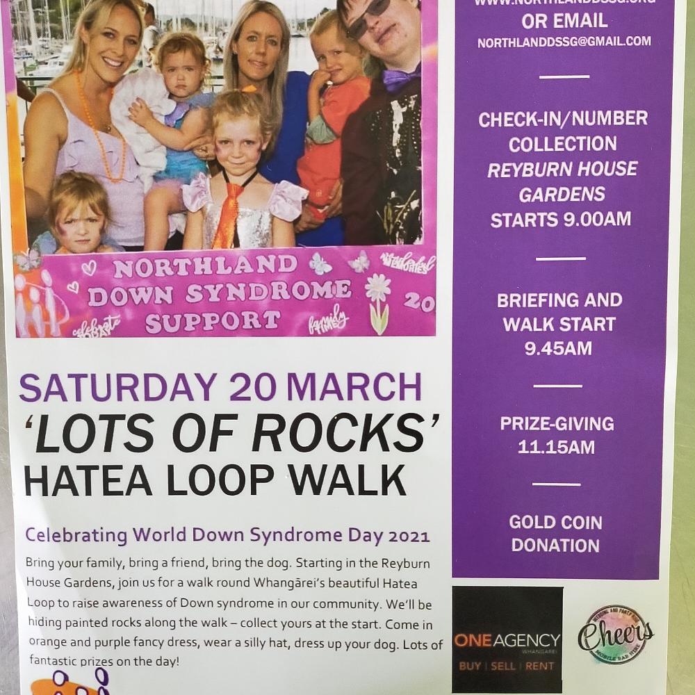 'LOTS OF ROCKS' HATEA LOOP WALK- Celebrating World Down Syndrome Day