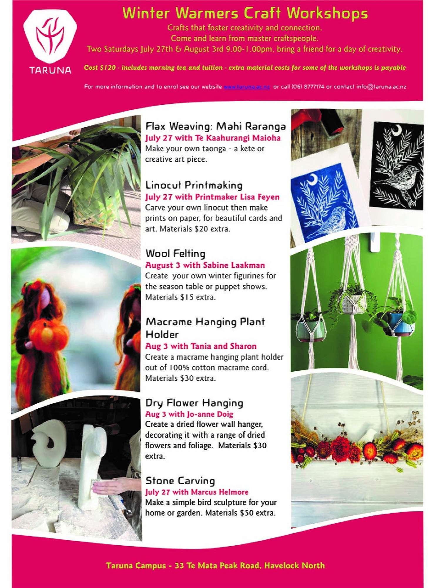 Winter Craft Workshops at Taruna
