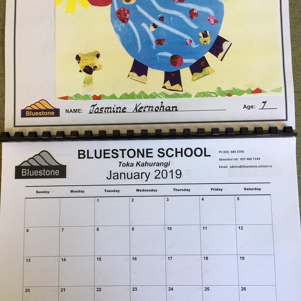 Bluestone School 2019 Student Calendars