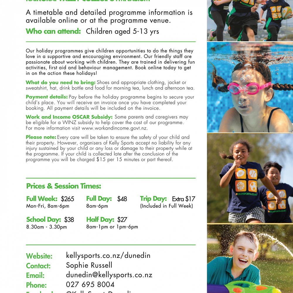 Kelly Sports Summer Holiday Programme