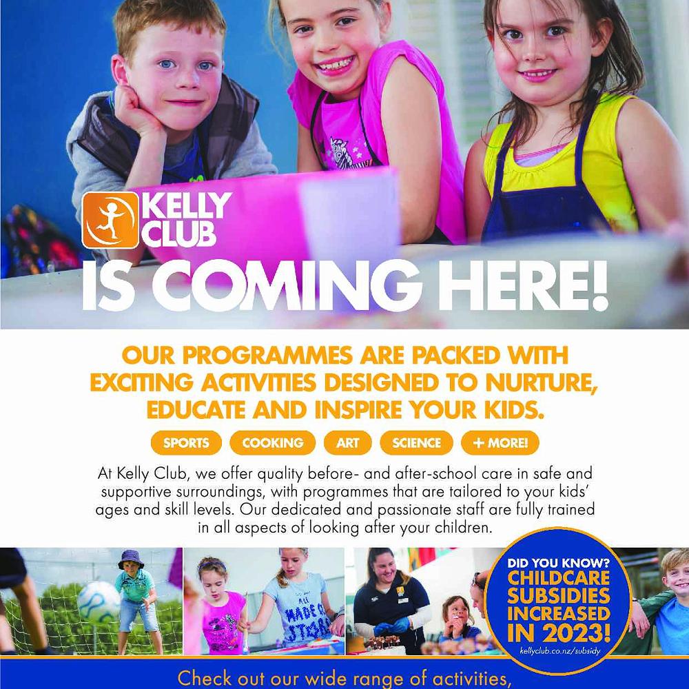 Kelly Club is coming to Cotswold Mātāhae School!