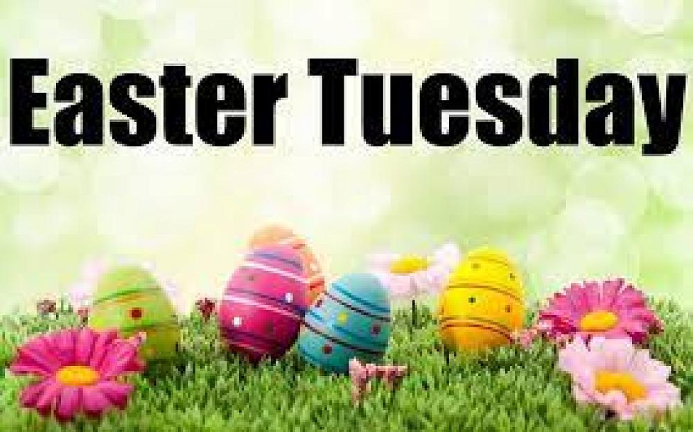 Easter Tuesday, 2nd April - School Holiday