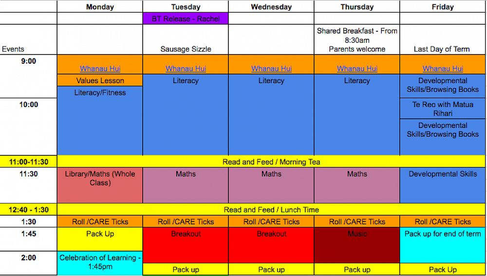 Term 3, Week 10 including Shared Breakfast!