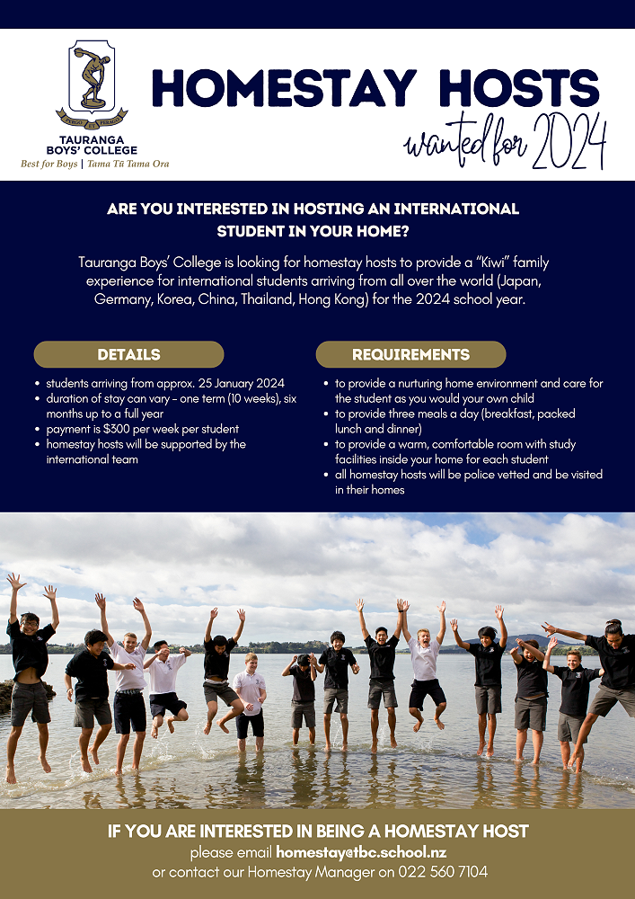 Homestay Hosts for International Students Wanted — TBC Newsletter - 24 ...