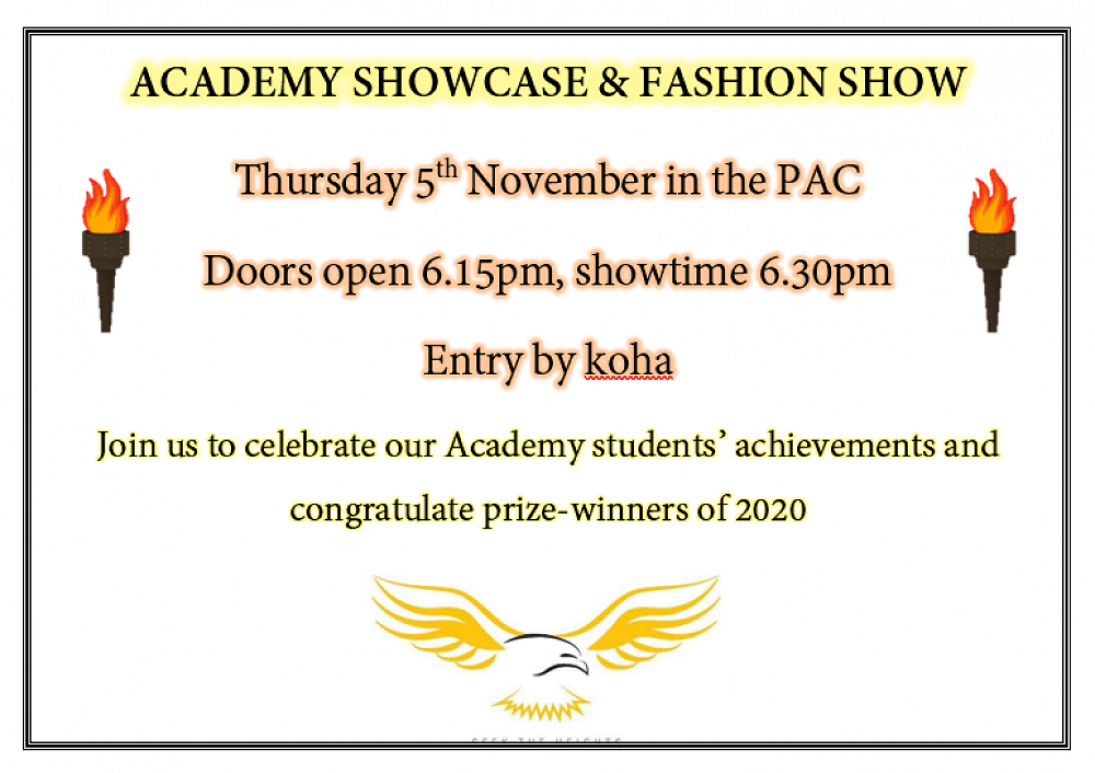 ACADEMY SHOWCASE AND FASHION SHOW.